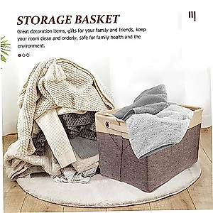 ANDRESLAD Storage Box Clothes Toys Basket Lightweight Clothes Basket Storage Baskets Wear-resistant Toys Basket Toy Storage Baskets Decorative Storage Bins Toy Basket Coffee Cotton
