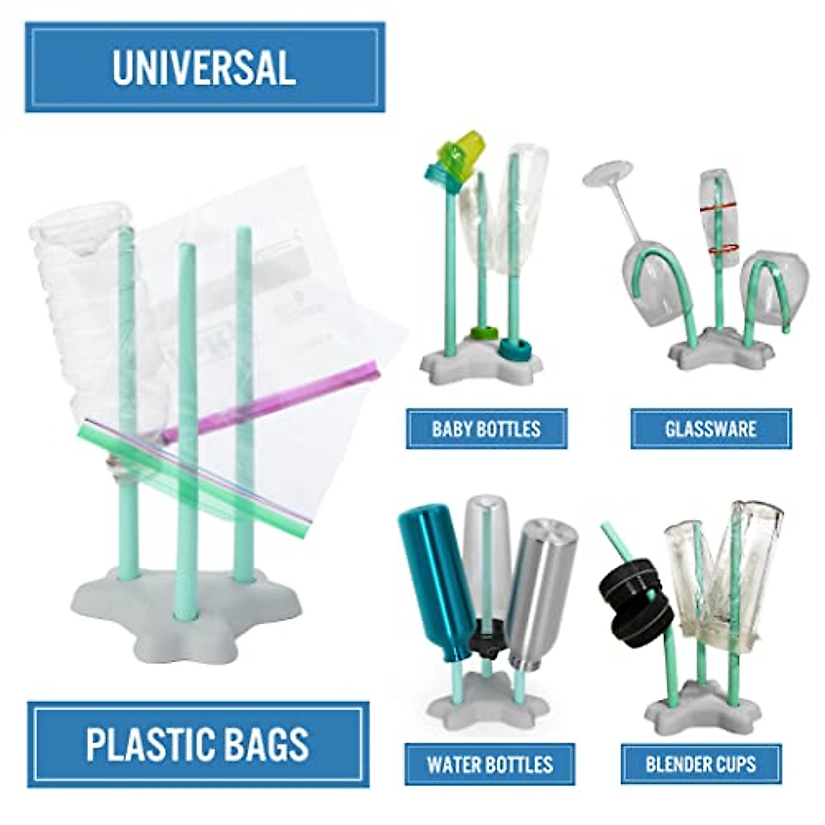 Bag Drying Rack - Plastic Bag Drying Rack, Reusable Bag Drying Rack, Bag Drying Tree, Reusable Bag Drying Rack, Drying Rack Bags, Silicone Bag Drying Rack - Drying rack for reusable silicone bags