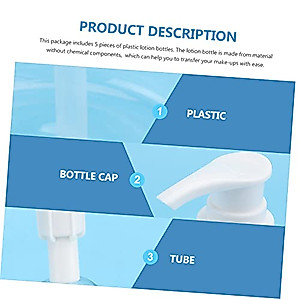 Zerodeko 5pcs soap Pump Dispenser refillable Dispenser Bottle Push Type Lotion Dispenser refillable Liquid soap Dispenser Foam Pump Bottle Lotion Bottle Cosmetic Bottle Travel Hand wash