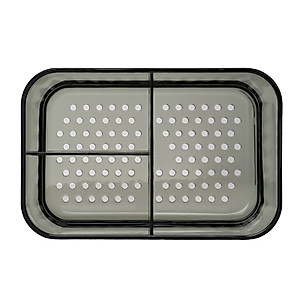 Linkidea Utensil Holder with Drainer, Spoon Fork Chopsticks Cutlery Silverware Holder, Kitchen Sink Flatware Caddy Drying Rack Countertop Organizer