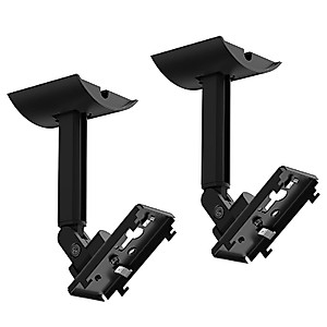 (2 Pack) Adjustable Speaker Wall Mount for Bose Cube Speaker, Ceiling & Wall Mount for Bose UB-20, UB-20 Series II, WB-50 II, Lifestyle Series, Soundtouch Series, Cinemate, Acoustimass Series Black