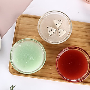 ONEWANGDAFA 6 Pcs Mini Prep Bowls Stackable Food Prep Bowl Multipurpose Clear Serving Bowls for Kitchen Prep Dessert Dips Salad Candy Dishes（It's not glass）