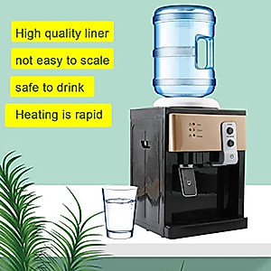 WEBTB Electric Water Dispenser, 3-in-1 Water Cooler Dispenser, with Ice Heat Function Hot, Cold & Room Water, Automatic Temperature Control with Power Cord, Gold