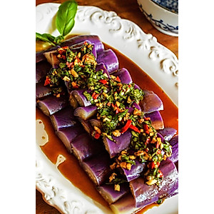TomorrowSeeds - Chinese Eggplant Seeds - 200+ Count Packet - for 2024 Purple Shine Long Asian Aubergine Ping Tung Japanese Eggplants Brinjal