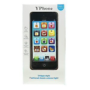 YOYOSTORE 1 Pc Phone Toy Play Cell Phone Mobile Cellphone with USB Recharable Cable for Baby Kids