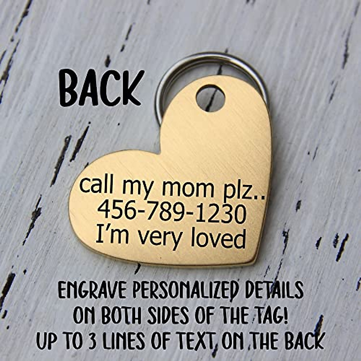 MYXGY Stainless Steel Pet ID Tag, Personalized Dog Name Tags, Customized Cat Tags, Deep Laser Engraving, Optional Engraved on Both Sides, Various Design Options