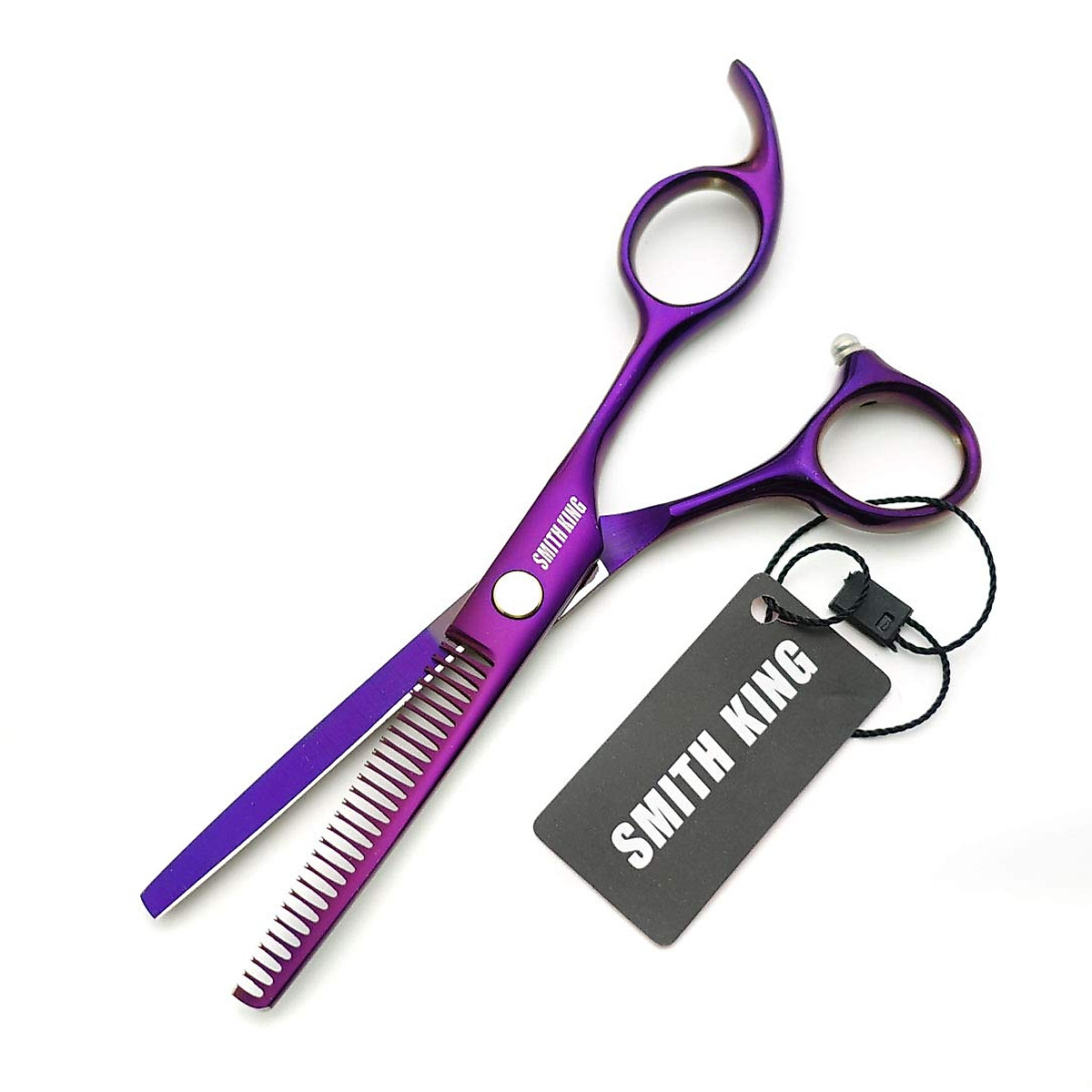5.5 Inches Hair Cutting Scissors Set with Razor Combs Lether Scissors Case,Hair Cutting Shears Hair Thinning Shears for Personal and Professional (Voilet)