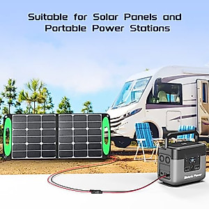 Bateria Power 3.3FT Solar Connector to XT60 Adapter Extension Cable, 12AWG Solar Panel to XT60 Charge Extension Cable for RV Foldable Solar Panel, Portable Power Station, Solar Generator (1PCS)