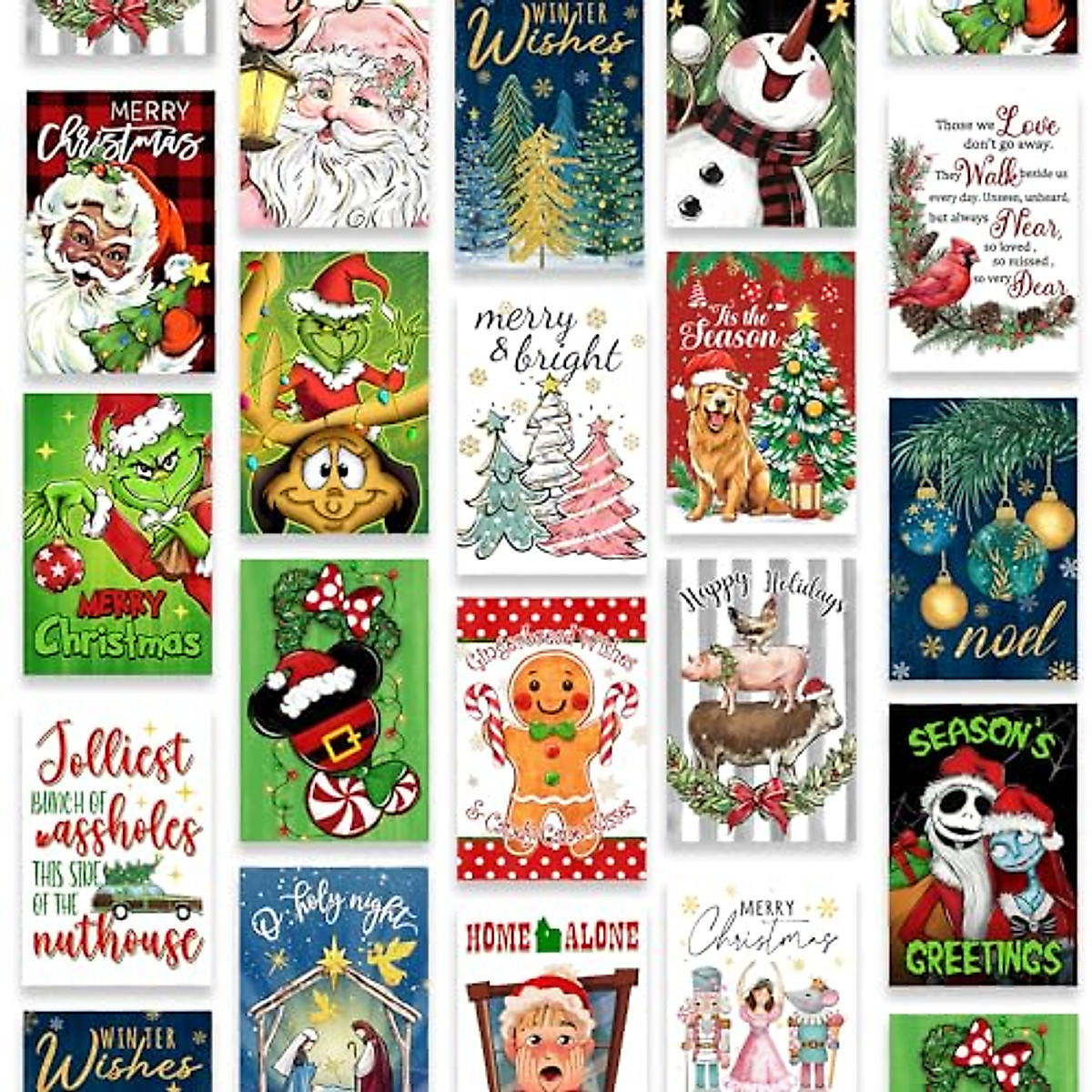 Auirre Christmas Cards Set-36 Pack Merry Christmas Greeting Cards Boxed Envelopes and Stickers for Sealing, 18 Assorted Designs Bulk Blank Cards Holiday Cards for Xmas 2025 New Years 5x7 Inch