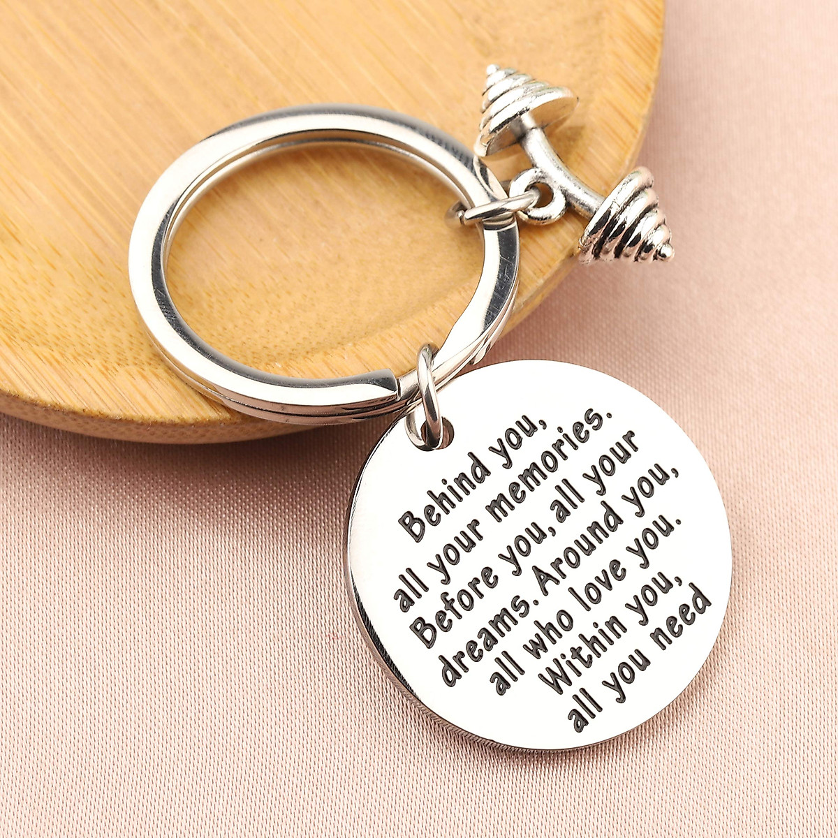 FEELMEM Fitness Keychain Fitness Gift Workout Coach Gift Bodybuilding Jewelry Personal Trainer Gift(Fitness Gift)