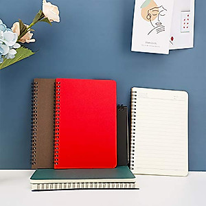 EUSOAR A5 Spiral Notebook, 6 Pack 5.5" x 8.3" 120 Pages Lined Travel Writing Notebooks Journal, Memo Notepad Sketchbook, Students College Office Business Subject Diary Ruled Spiral Book Journal