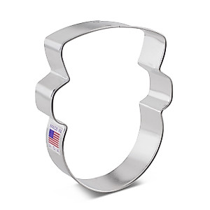 Snowman Head/Face Cookie Cutter, 4" Made in USA by Ann Clark