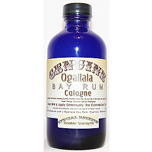 4 oz Genuine Ogallala Bay Rum Cologne – SPECIAL RESERVE Double Strength Cologne comes in a cobalt blue bottle.