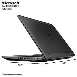 HP Zbook 15 G3 15.6 FHD, Core i7-6820HQ 2.7GHz, 16GB RAM, 512GB Solid State Drive, Windows 10 Pro 64Bit, (Renewed)