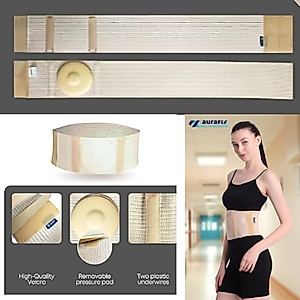 Umbilical Hernia Belt for Men and Women - Abdominal Support Binder with Compression Pad - for Incisional, Epigastric, Ventral, Inguinal Hernia - Belly Button NaveL (Medium (Pack of 1))