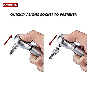 CASOMAN 1/4-inch Drive Click Torque Wrench Set, Dual-Direction Adjustable, 72-Tooth, Torque Wrench with Buckle (20-200IN.LB/ 2.26-22.6Nm)