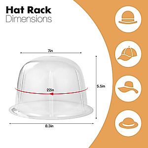 Meisitai 24 PCS Hat Holder Display Organizer Racks Stands Table Top Storage Hanger for Cowboy Fedora Closet Trucks Brim Bill Shaper