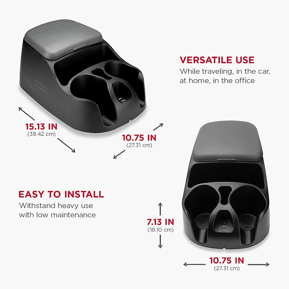 Rubbermaid RM Large Console (W/USB),Black