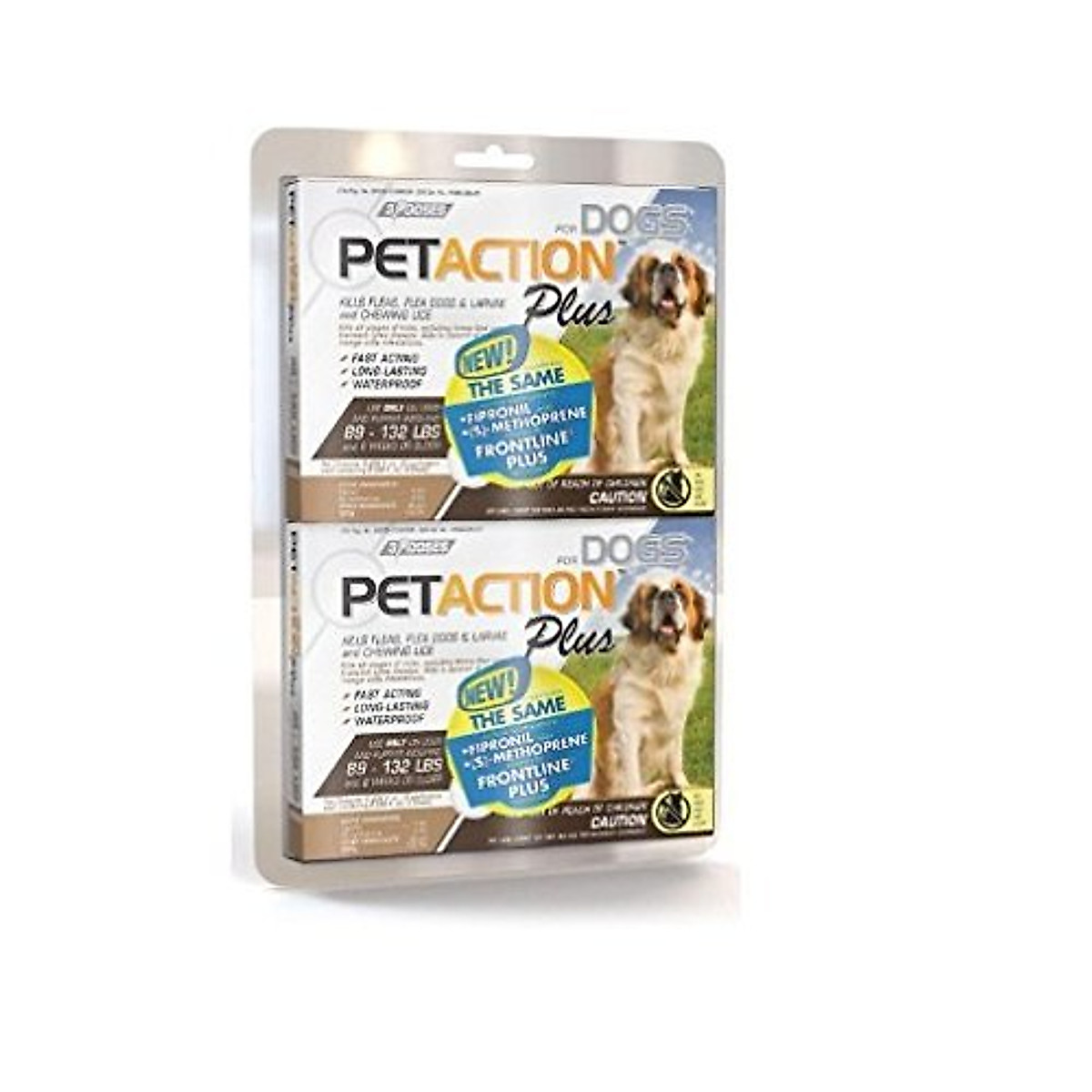 PetAction Plus for Dogs, 6 Doses Extra Large Dogs 89-132 Lbs.