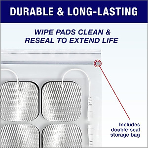 Syrtenty TENS Unit Pads 2"X2" 3rd Gen Reusable Latex-Free Replacement Pads Electrode Pads with Upgraded Sticky Electrode Pads Gel and Non-Irritating Design for Muscle Stimulator Electrotherapy (20)