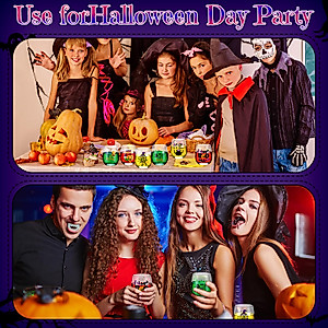 Pickmesh 6 Pcs Halloween Wine Glass 12oz Witches Stemless Glass Spider Pumpkin Halloween Drinking Glass Halloween Party Gift for Wedding Event Birthday Party for Women, Sisters, Friends, Colleagues