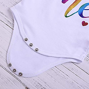 Baby Girls' 1st Birthday Tutu Dress Short Sleeve Colours One Romper Top Lace Skirt Clothes Outfit 2Pcs (Colours, 12-18 Months)