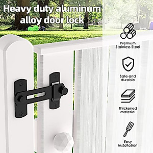 180 Degree Flip Sliding Barn Door Lock for Privacy - Safe barn Door Locks and latches for Barn Door, Pet Door, Bathroom, Outdoor, Garage, Window, Sliding Door