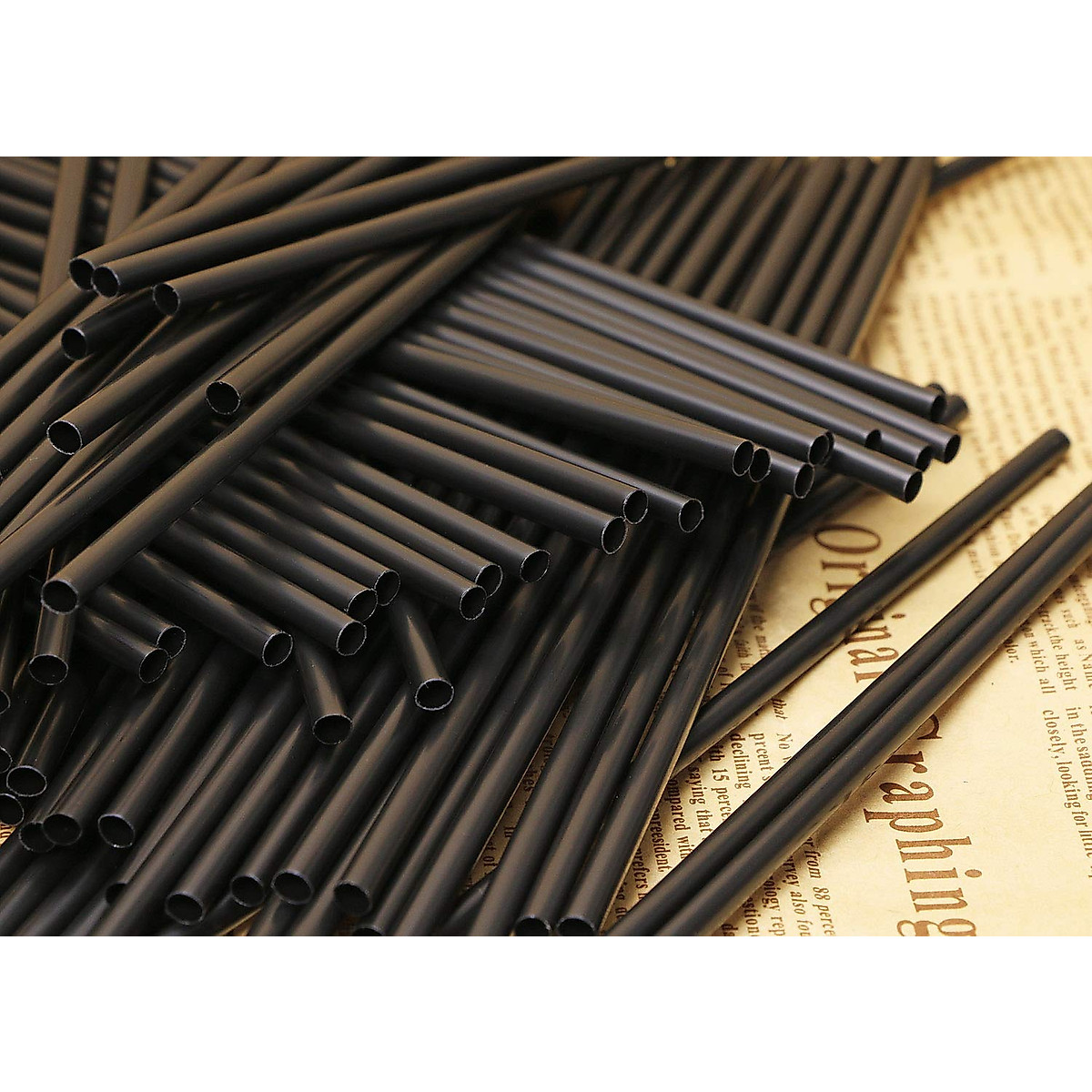 Tupalizy 200PCS Black Plastic Straws Drinking Coffee Stirrers for Wedding Coffee Sip Stir Sticks for Cocktail Tea Chocolate Hot Water Cold Drinks Cups Travel Mugs Crafts Home Bars, 7.87inch