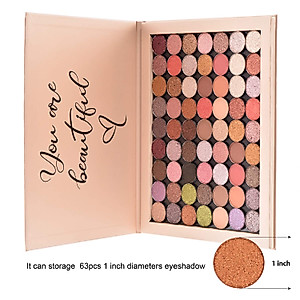 Allwon Extra Large Magnetic Palette Empty Makeup Palette for Eyeshadow Lipstick Blush Powder (Heart shape)