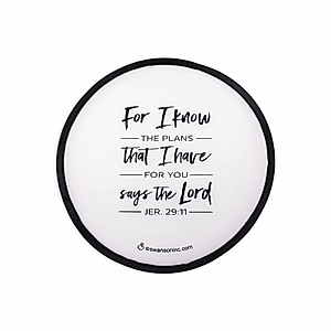 Swanson Christian Products - Parlor and Church Foldable Hand Fan - Modern Style - For I Know - (Package of 6)