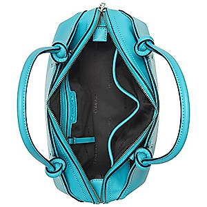 Calvin Klein Tinley Top Zip Satchel, Turquoise/White/Black