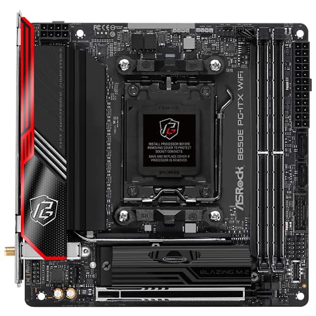 ASRock B650E PG-ITX WiFi AMD Ryzen 7000 Series CPU Compatible (Soket AM5) B650 Mini-ITX Motherboard