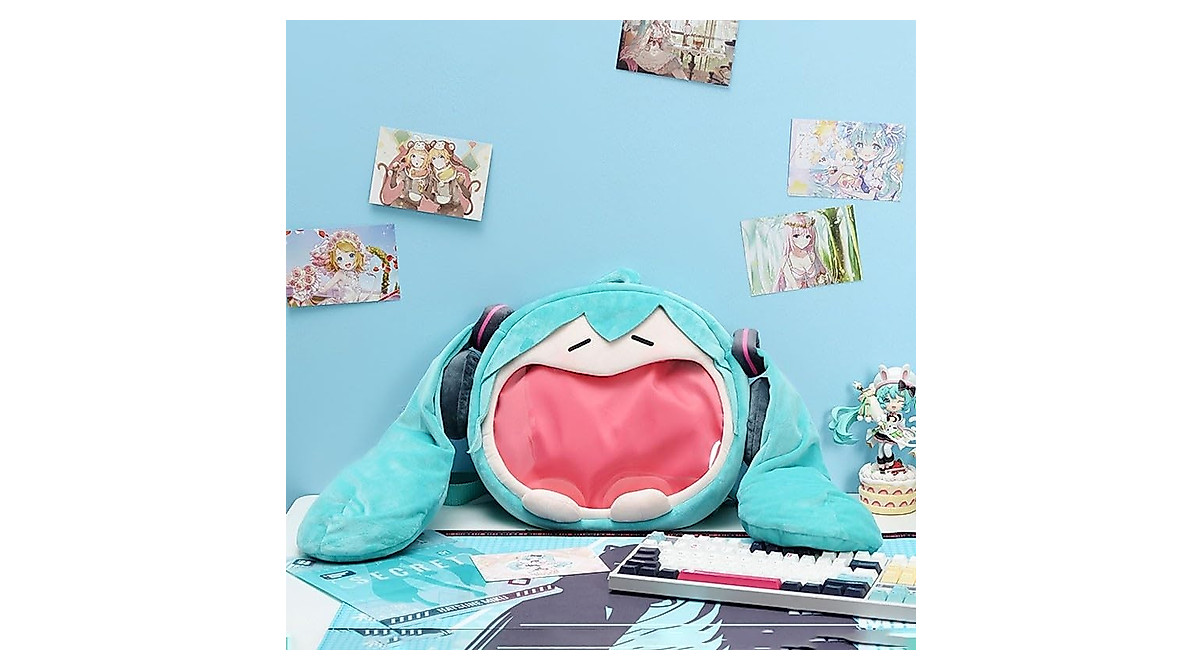 Cute Miku Kawaii Plush Backpack for Anime Fans