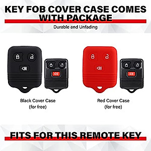 Pilida 2 Keyless Entry Remote Control Ford Key Fob Replacement 3 Button Clicker Transmitter fits for Ford 1998-2016 F-150 F-250 F-350, Mazda, Mercury, Lincoln