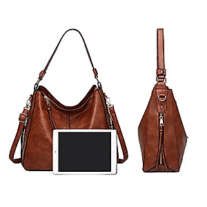 Hobo Bags for Women Cross Body Bag Purses for Women Shoulder Bag for Women Womens Purses and Handbags for Women Women's Shoulder Handbags Purse Leather Crossbody Bags Ladies Handbags (Brown)