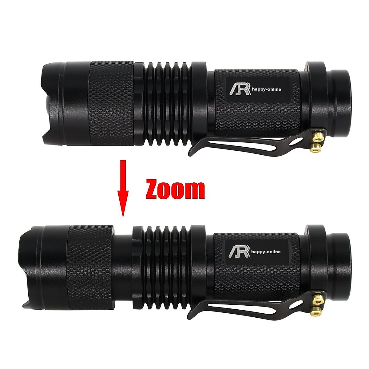 AR happy online 3 Pack Red Light Flashlight, 3 Modes Mini Red LED Flashlight, Zoomable Red Flashlight Torch with Clip for Night Vision, Astronomy, Aviation, Night Observation