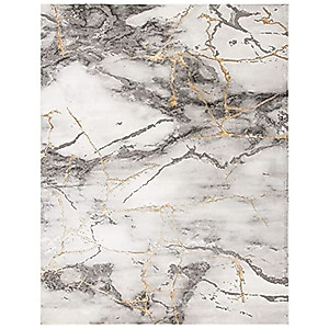 SAFAVIEH Craft Collection 8' x 10' Grey / Gold CFT877F Modern Abstract Non-Shedding Living Room Bedroom Dining Home Office Area Rug