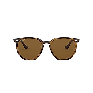 Ray-Ban RB4306 Hexagonal Sunglasses, Light Havana/Polarized Brown, 54 mm