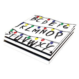 MightySkins Skin Compatible with Sony PS4 Pro Console - Stranger Alphabet | Protective, Durable, and Unique Vinyl Decal wrap Cover | Easy to Apply, Remove, and Change Styles | Made in The USA