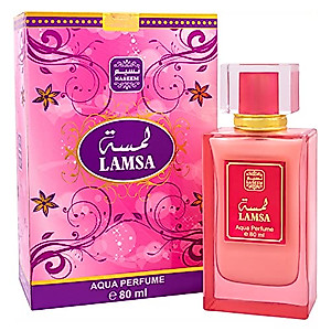 Naseem Lamsa Aqua Perfume Alcohol Free with composition of Rose Fruity Vanilla Musk Long Lasting Arabian Fragrance for Women Extrait de Parfum 2.7 Fl Oz