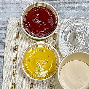 Outside the Box Papers 2 Ounce Souffle Cups and Lids - 100% Biodegradable and Compostable - 100 Pack