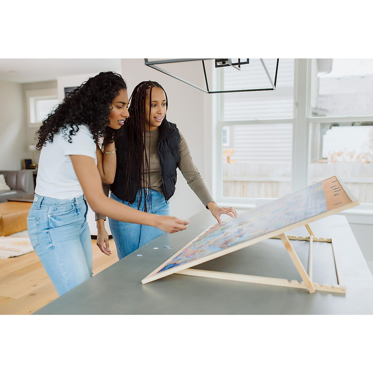 Buffalo Games - Fully Assembled Puzzle Easel - Jigsaw Puzzle Accessory - Mat Surface Puzzle Area - Adult Puzzles up to 2000 PC