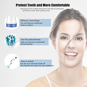 Replacement Brush Heads Compatible with Oral B,8 Pack Electric Toothbrush Heads Cross Action for Oral-b 7000/Pro 1000/9600/500/3000/8000 and More