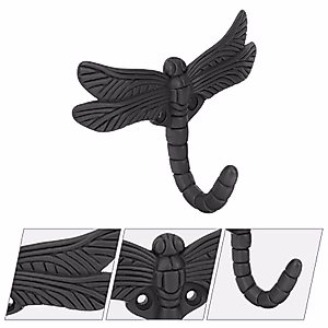 Alipis 1 Set Dragonfly Hook Decorative Wall Hook Delicate Wall Hook Coat Hat Hanger Wall Mounted Hook Dragonfly Decorative Hook Multipurpose Wall Hook Home Wall Hook Dragonfly Key Hanger