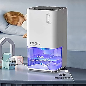 Upenjok 40oz Small Dehumidifier with LED Lights & Auto Shut Off - Perfect for 322 sq. ft Bedroom, Bathroom, RV, Closet KW-CS01 NEW