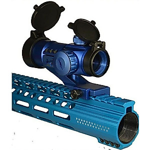 Ahlmanstr Micro Rifle Scope 1x30 35mm Green and Red Dot Sight with Cantilever Mount for Hunting Aluminum 6063 Reflex Optic Sight Blue Color