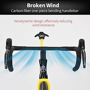 KOOTU Carbon Road Bike Lightweight 24 Speed Shifting Road Bicycle with Shimano Di2 9270 Groupset T1000 Full Carbon Frame & Fork & Wheelset with Disc Brake