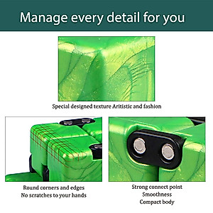 QIYI Little Golden Elephant Upgraded Infinity Cube Fidget Toy,Cool Mini Gadget Best for Stress and Anxiety Relief and Kill Time, Special Designed Texture Artistic and Fashion(Emerald Green)