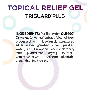 TriGuard Plus Colloidal Silver Topical Recovery Gel by Oxygen Nutrition | Natural Structured Silver Water & European Elderberry 3.4oz / 100ml
