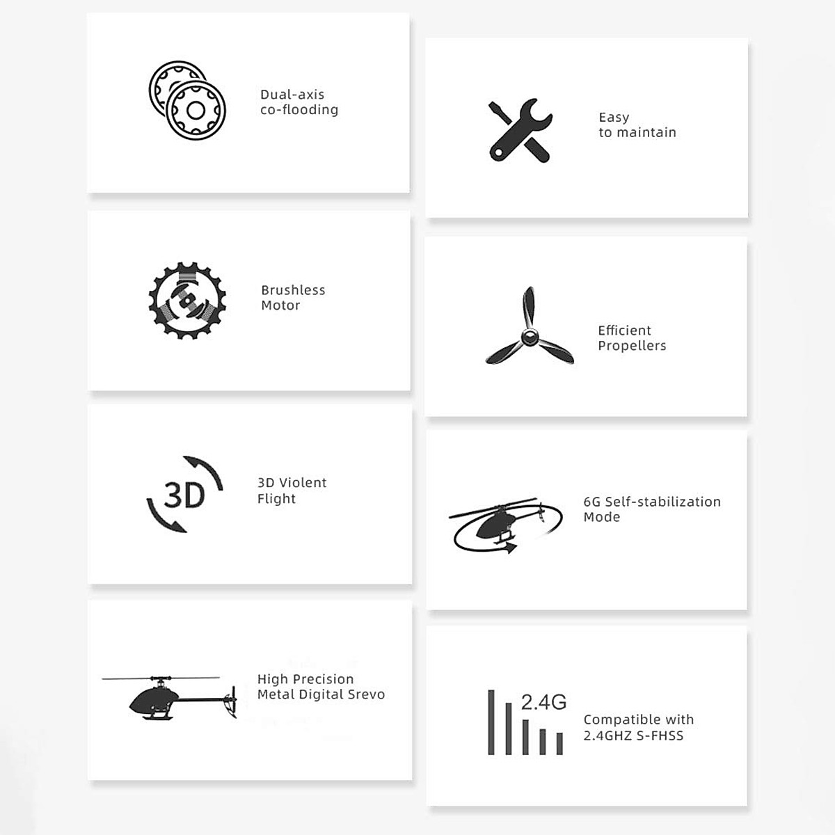 ZOSTER Electric RC Helicopter Model YUXIANG F180V2 2.4G 6CH 3D 6-Axis Dual Brushless Motors RTF Version Aileronless Aerobatic Helicopter Model for Kids Adult, Orange, 40 x 10 x 9 cm